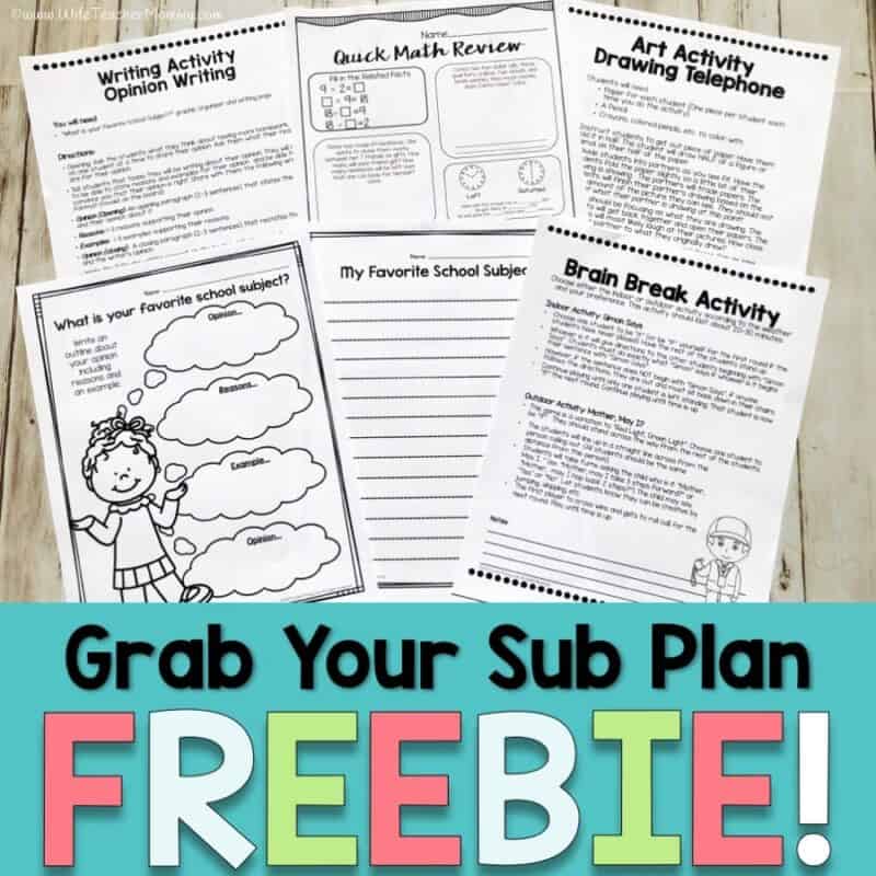 Six Simple Steps for Organized Emergency Sub Plans
