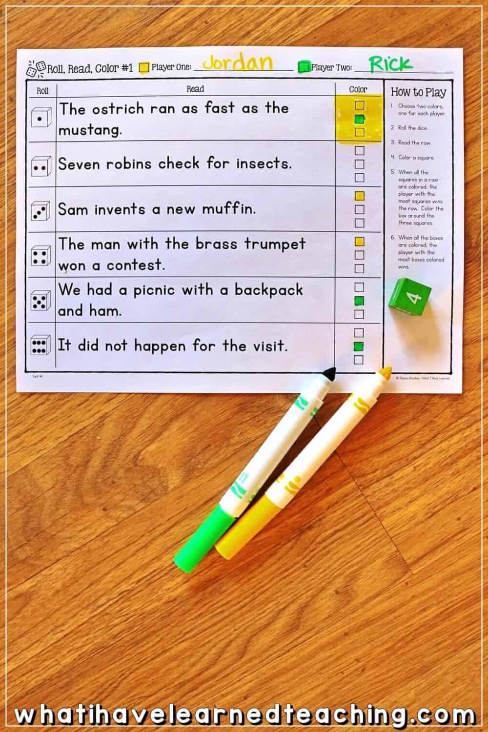 Two-Syllable Words Partner Phonics Games