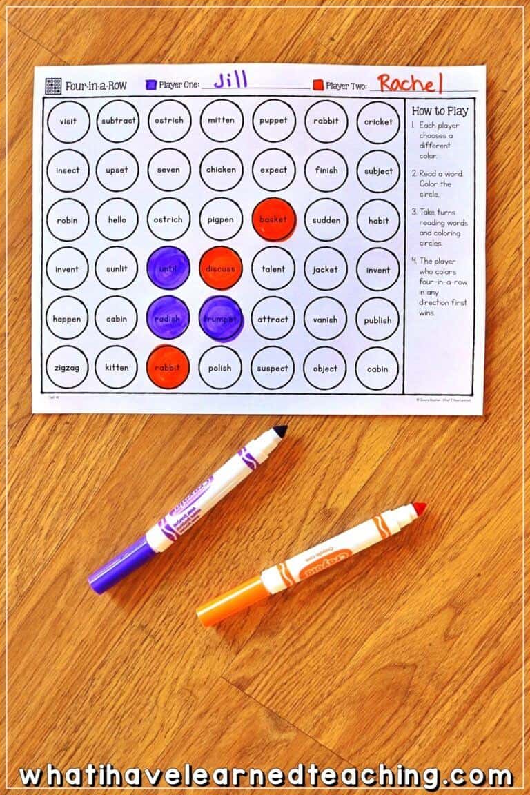 Two-Syllable Words Partner Phonics Games