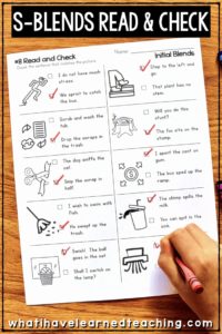 Phonics Worksheets for Initial and Final Blends