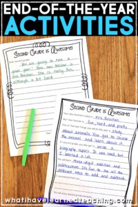 End-of-Year Memory Book for Elementary Students (Grades 1–5)