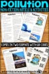 Pollution Reading Comprehension Passage & Activities for Elementary ...