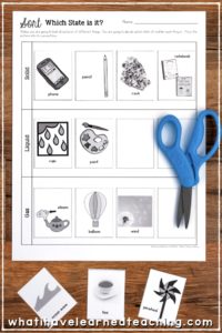 States of Matter Sort - Solid, Liquid, Gas Properties of Matter Sorting ...