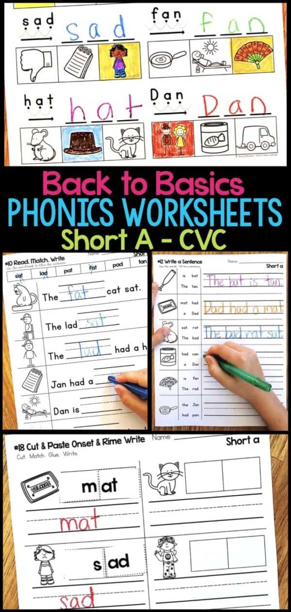 Short A Phonics Worksheets - Short A CVC Words