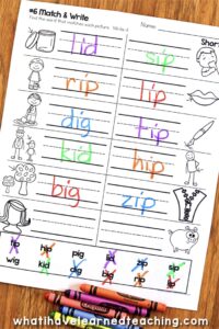 Short I Phonics Worksheets - Short I CVC Words