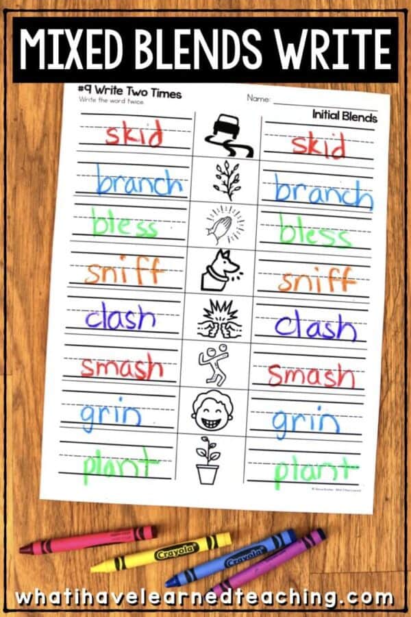 Phonics Worksheets for Initial and Final Blends