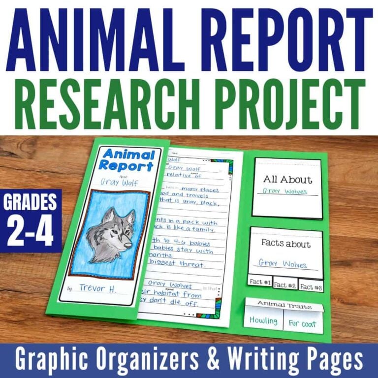 Teach Students to Write Animal Reports - Free Template