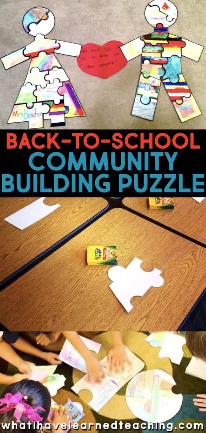 Community Building Puzzle Activity for Back-to-School