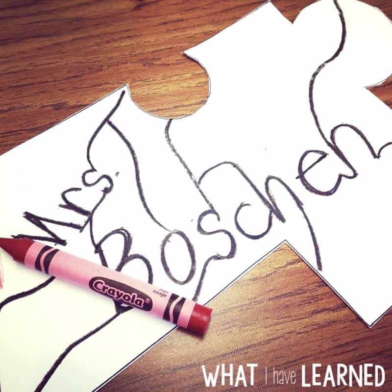 Community Building Puzzle Activity for Back-to-School