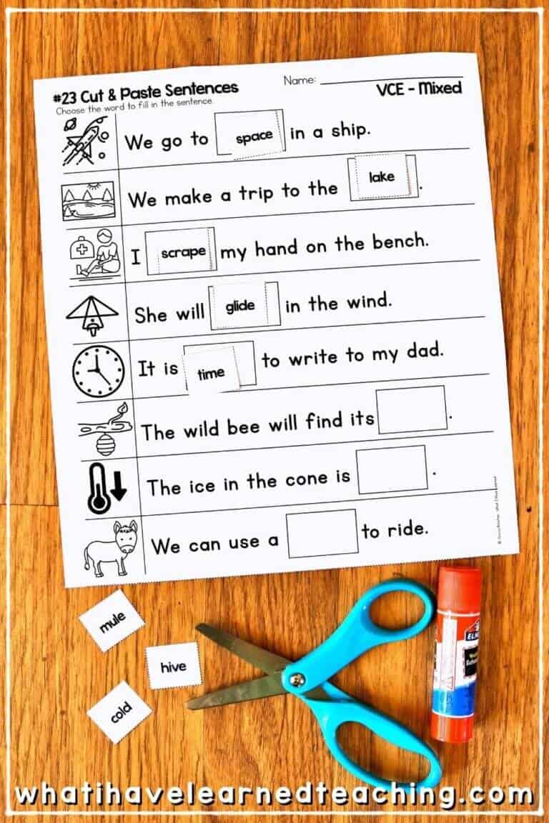 VCE Phonics Worksheets - Silent E Worksheets