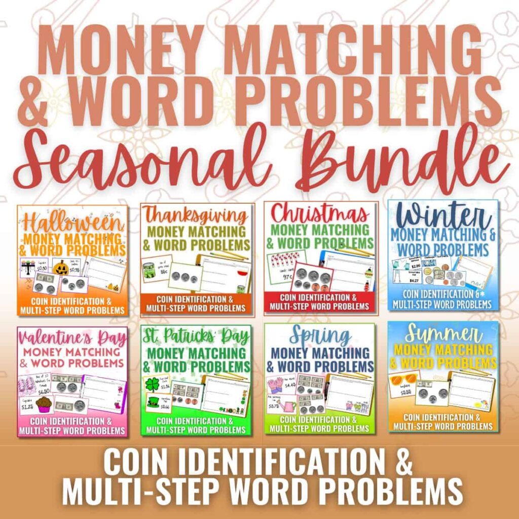 Money Matching and Word Problems BUNDLE
