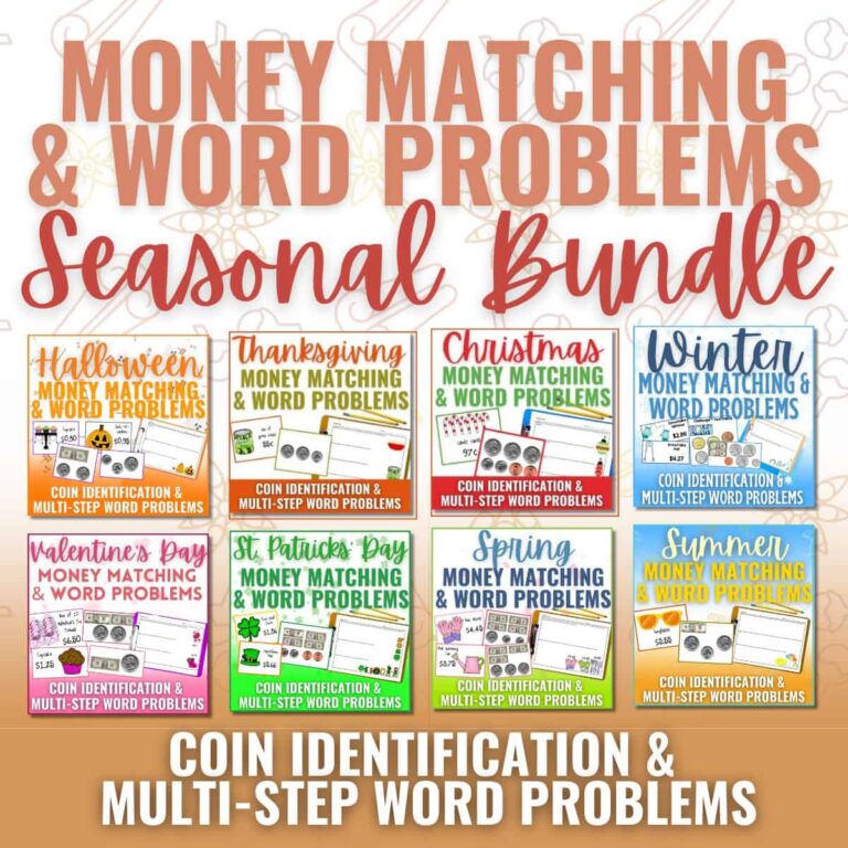 Money Matching and Word Problems BUNDLE
