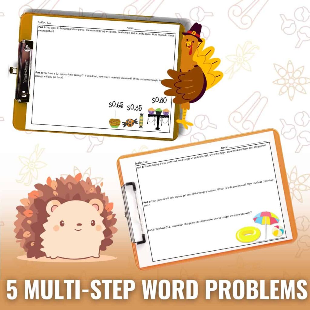 Money Matching and Word Problems BUNDLE