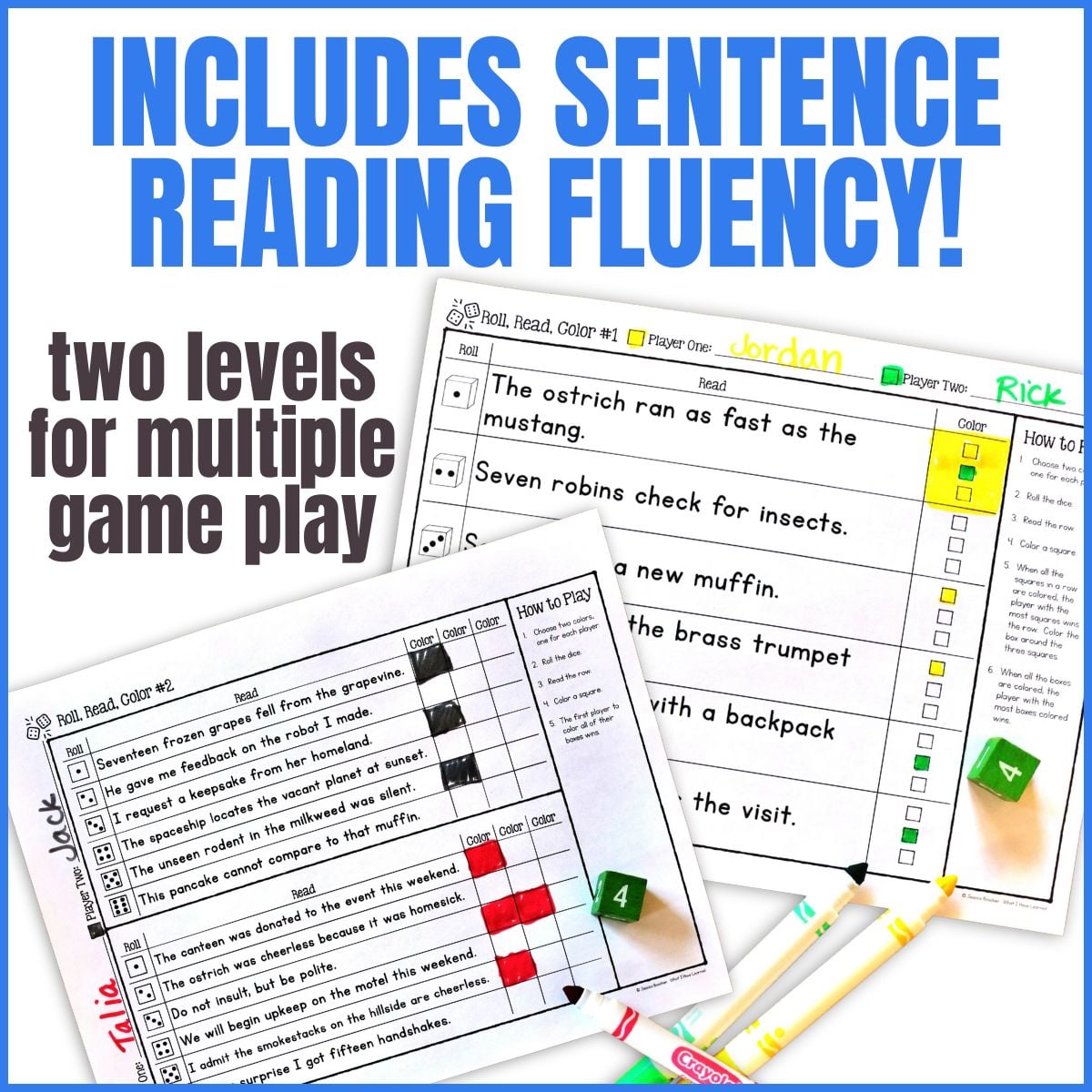 Phonics Partner Games for Two-Syllable Words