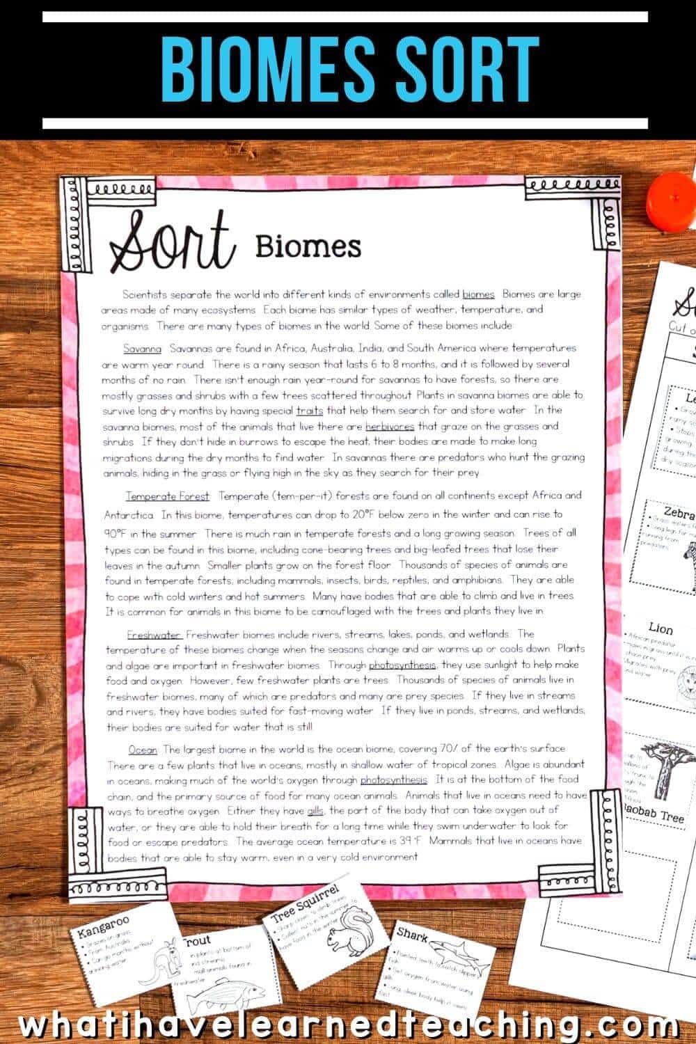 Sort Animals and Plants into Biomes