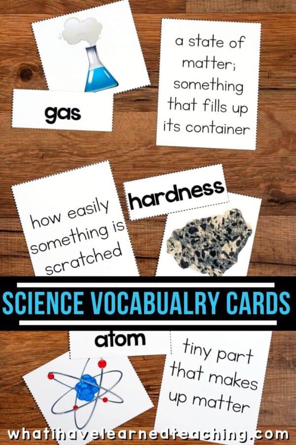 Science Vocabulary Cards & Big Idea Posters for Elementary Grades