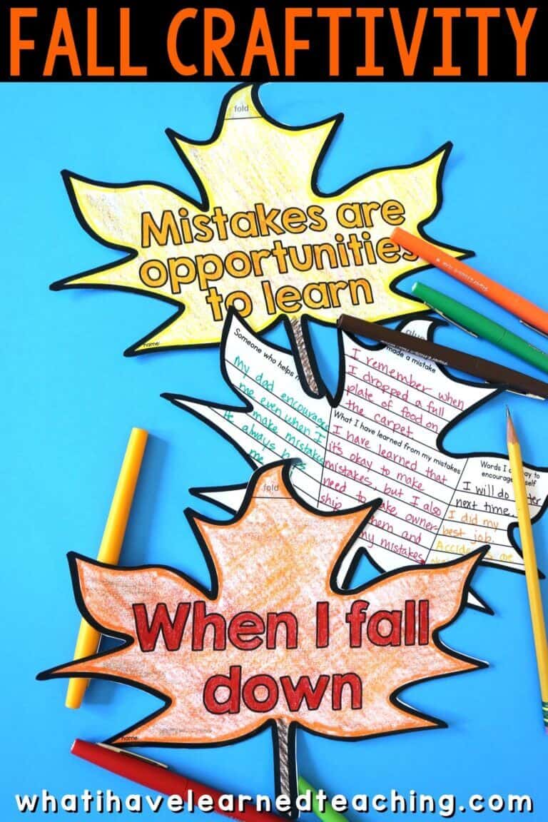 Fall Leaves Craft for Growth Mindset (Easy SEL Activity)