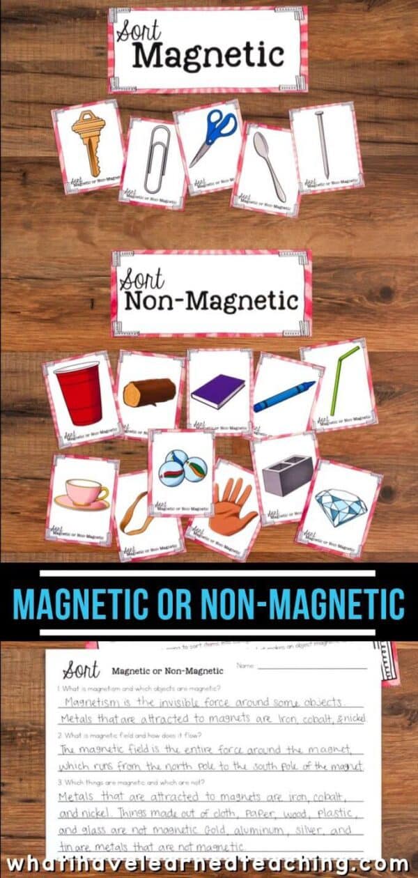 Magnetism Sorting Activity for Third Grade Science