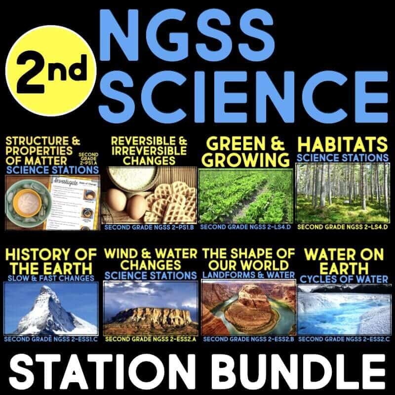 Second Grade Science Stations BUNDLE - ALL Next Generation Science Stations