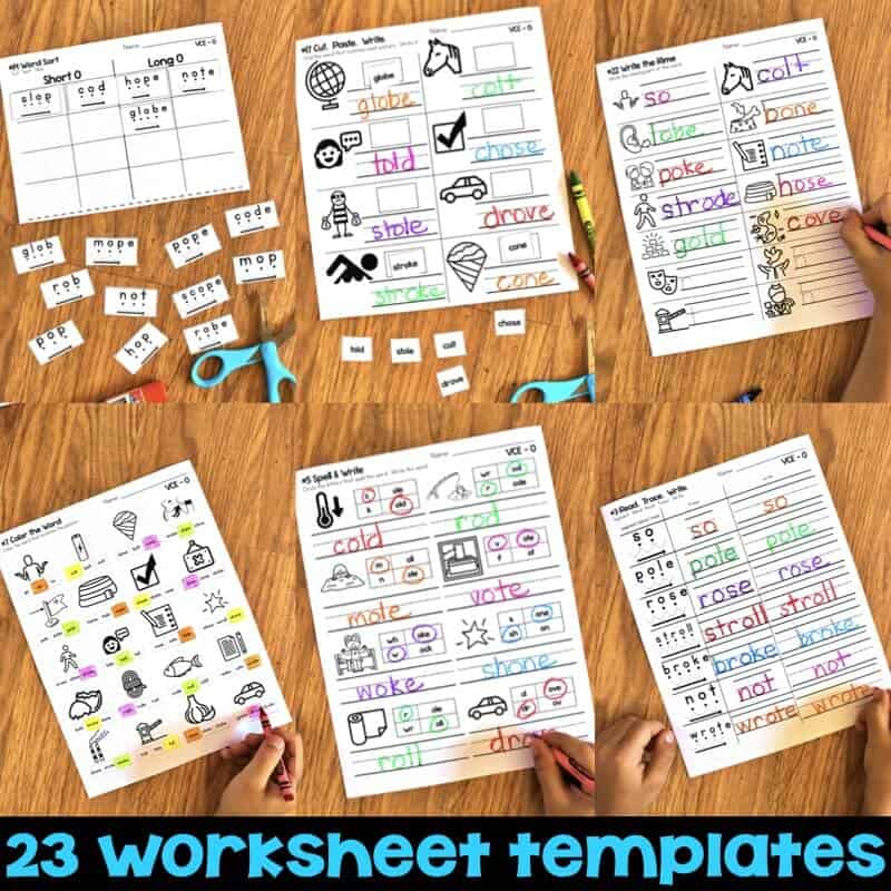 Long O Worksheets and Activities No-Prep Phonics Worksheets