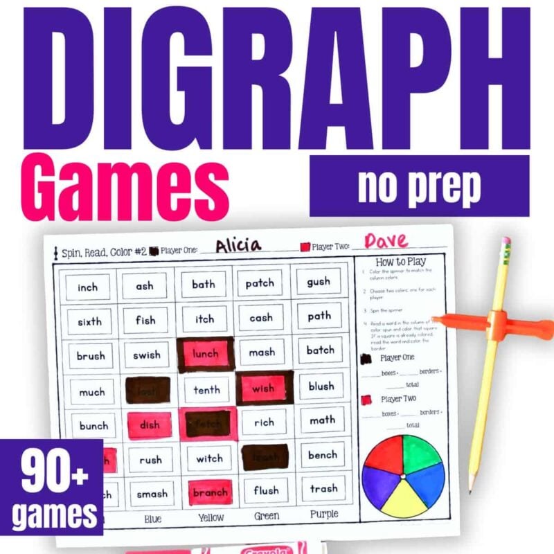 Phonics Partner Games for Digraphs