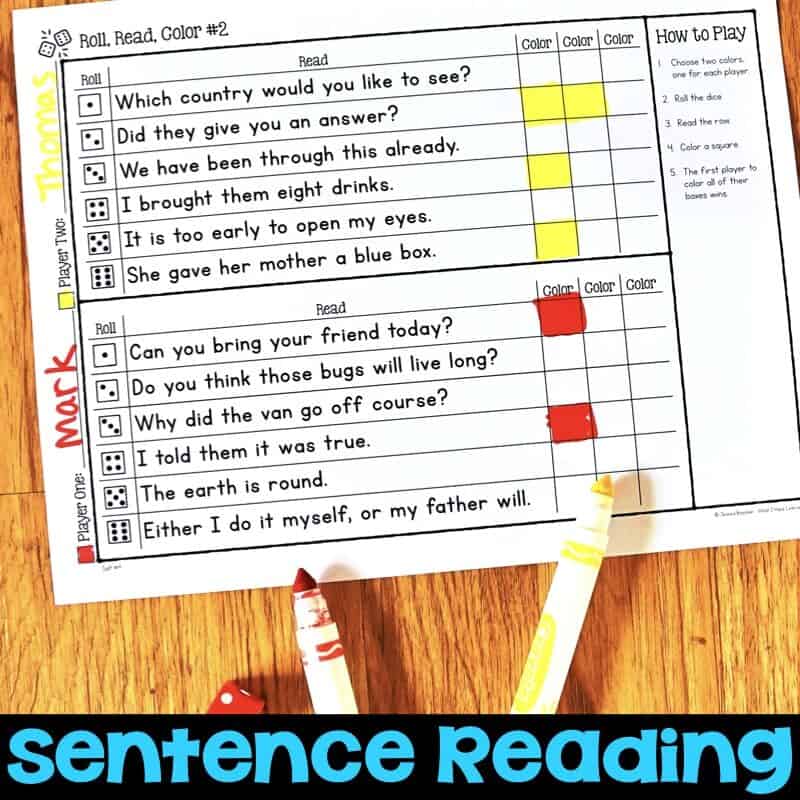 Sight Word Phonics Partner Games - High Frequency Words