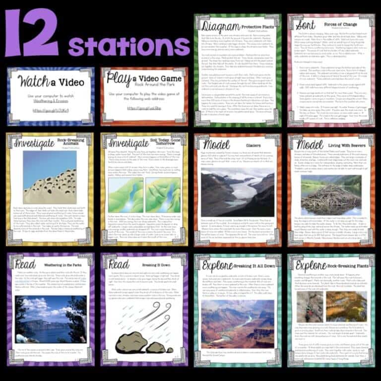 Weathering & Erosion - Earth Materials & Systems, Biogeology BUNDLE