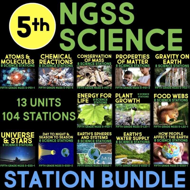 5th Grade NGSS Science Station Yearlong BUNDLE