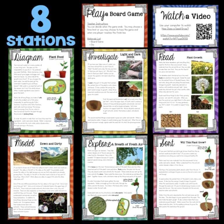Plant Growth Science Stations Unit BUNDLE
