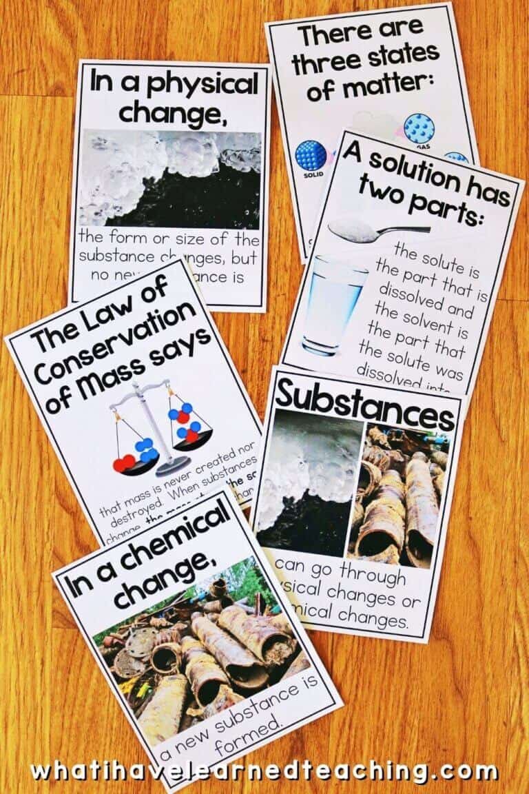 Conservation of Mass 5th Grade Science Stations