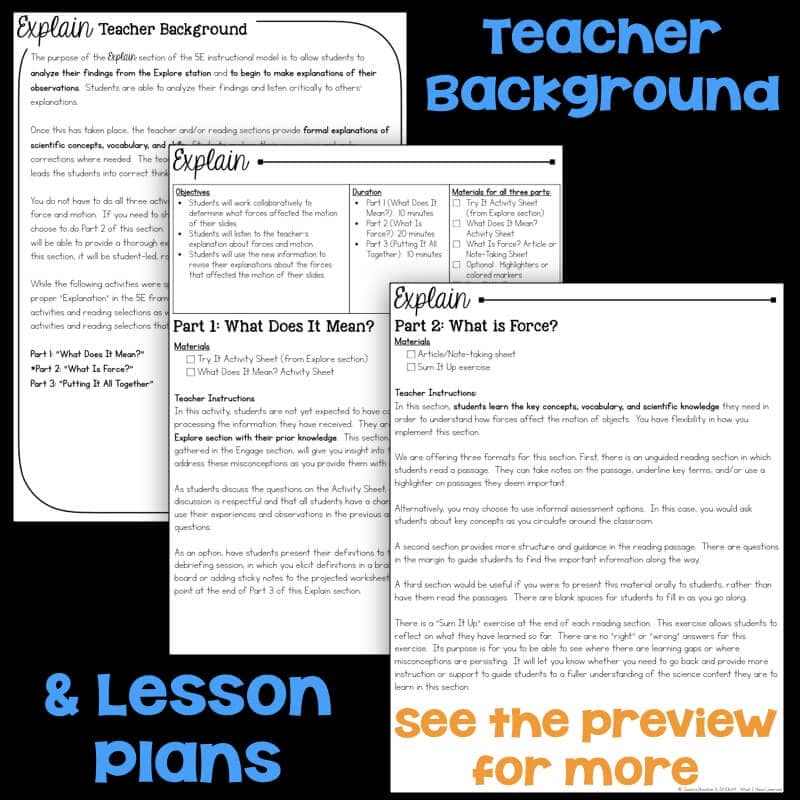 Balanced and Unbalanced Forces 5E Unit for Force and Motion Third Grade