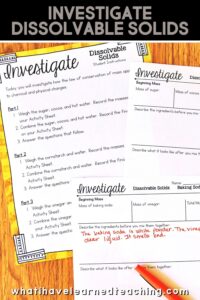 Conservation of Mass 5th Grade Science Stations