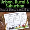 Map Skills and Location - Urban, Suburban, and Rural BUNDLE