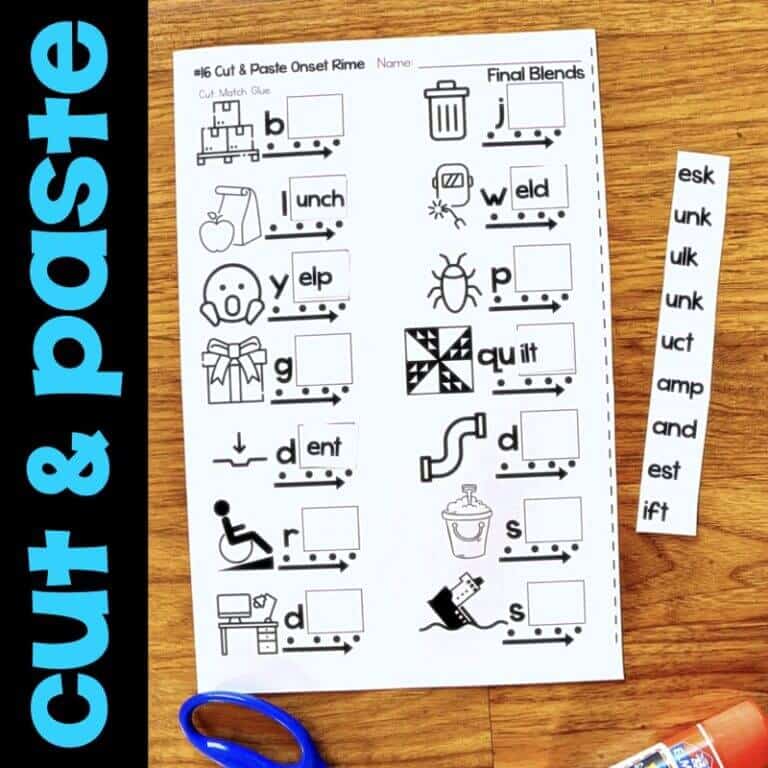 Final Blends Worksheets & Activities (No-Prep Phonics Worksheets)