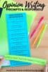 Opinion Writing Unit for 2nd Grade