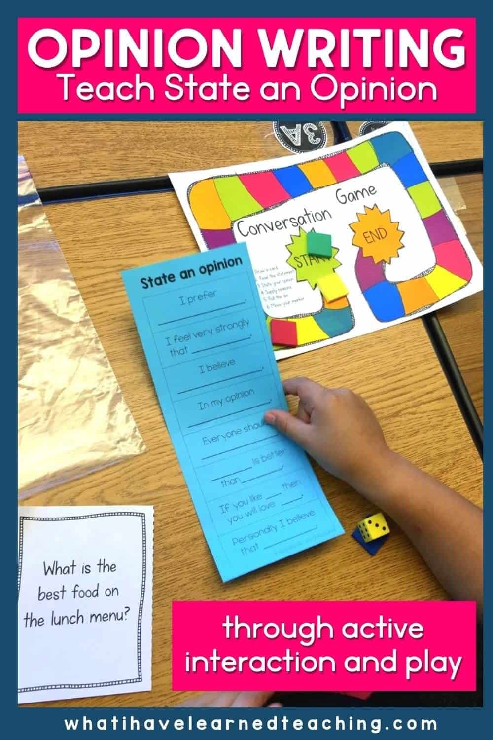 Teach How to State an Opinion to Elementary Students