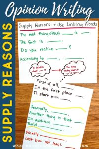 Teach Students to Support Opinions with Reasons