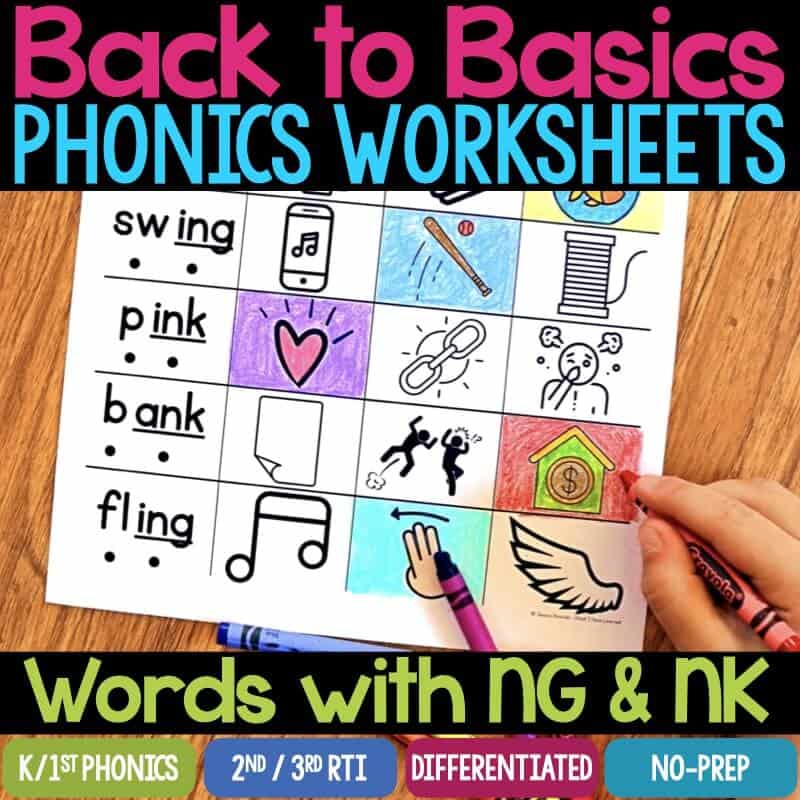 Words With NG NK Worksheets Activities No Prep Phonics Worksheets Words With NG NK Worksheets Activities No Prep Phonics Worksheets