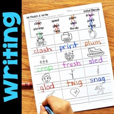 Initial Blends MIXED Worksheets for Short Vowel Phonics Practice