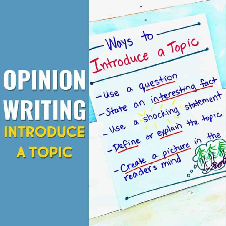 Boost Opinion Writing with Sentence Starters