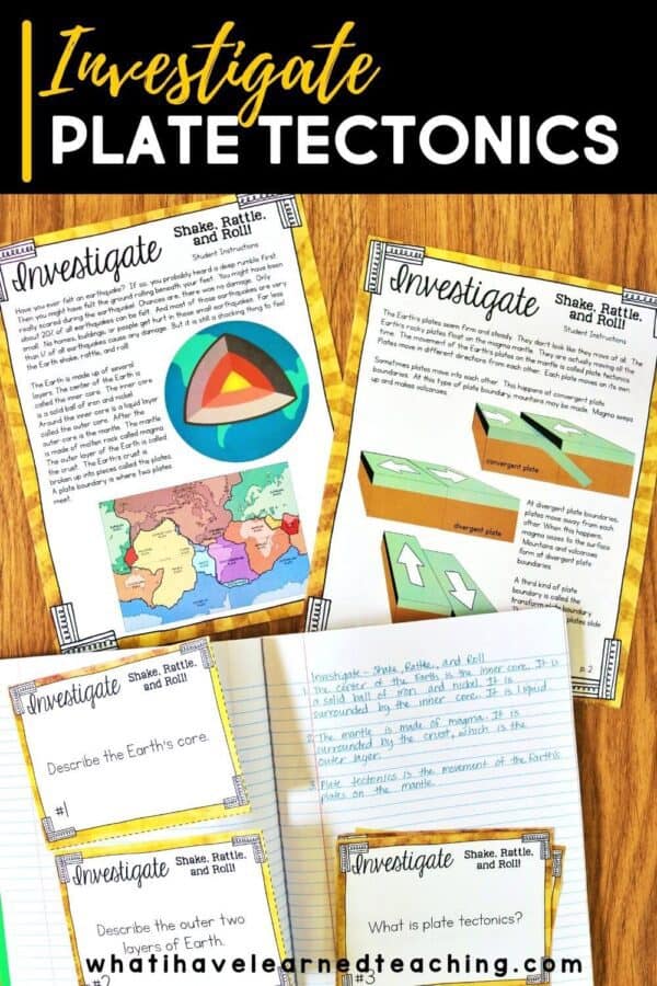 Plate Tectonics Science Stations for Fourth Grade