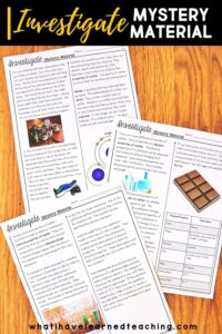 Properties of Matter Science Stations for Fifth Grade