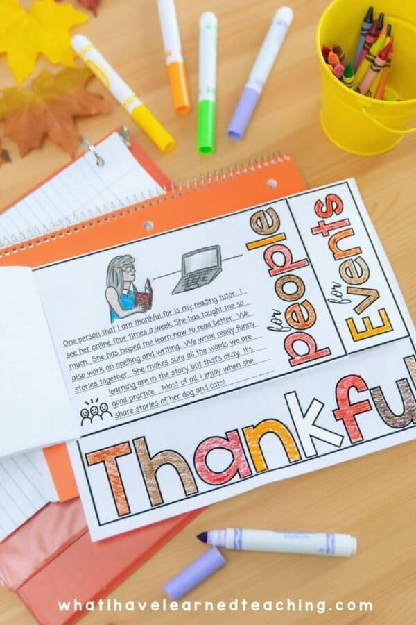 Thankful Flapbook: A Thanksgiving Writing Activity