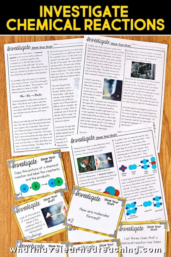Chemical Reactions Science Activities for 5th Grade