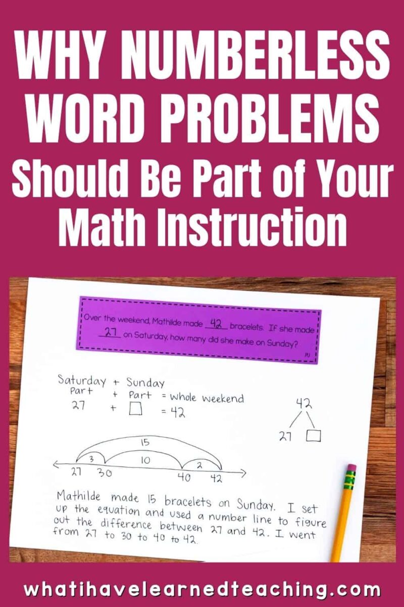 Numberless Word Problems: Why & How to Use Them in Math