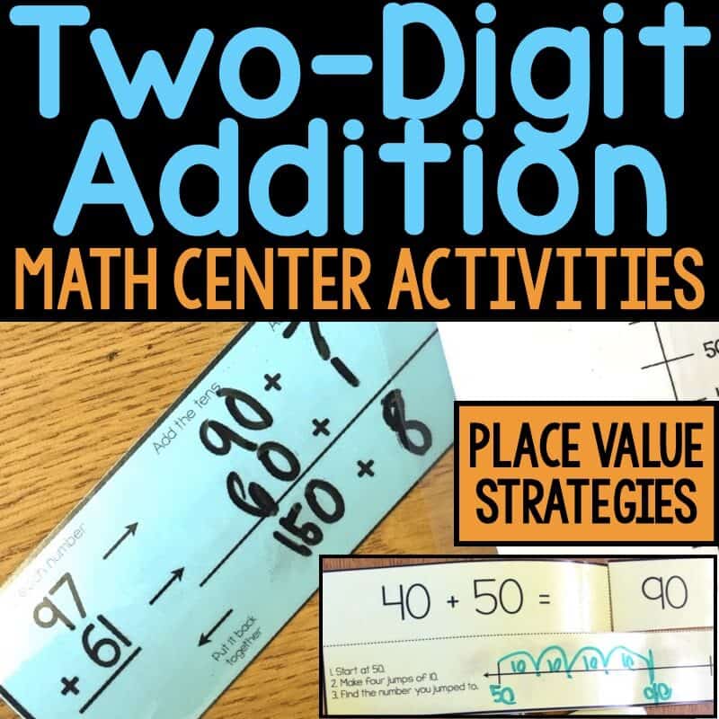Two-Digit Addition Task Cards, Assessments, Activities, and Games