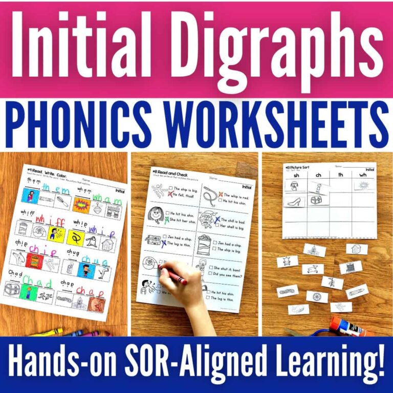 ULTIMATE Phonics Worksheets: CVC, Digraphs, and VCE