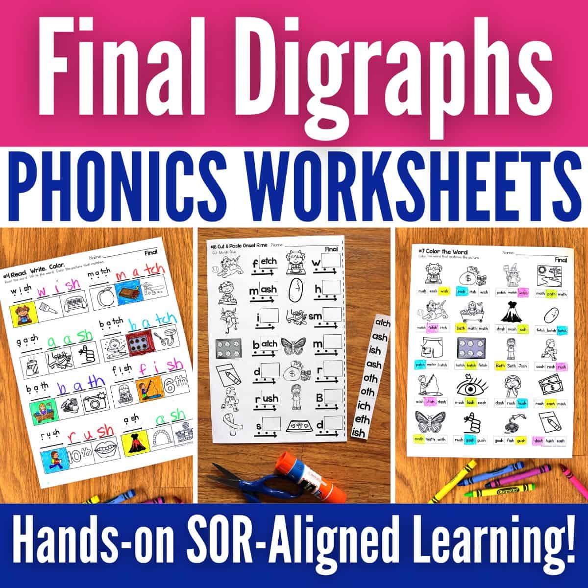 ULTIMATE Phonics Worksheets | CVC Words, Digraph Activities, CVCE, Word ...