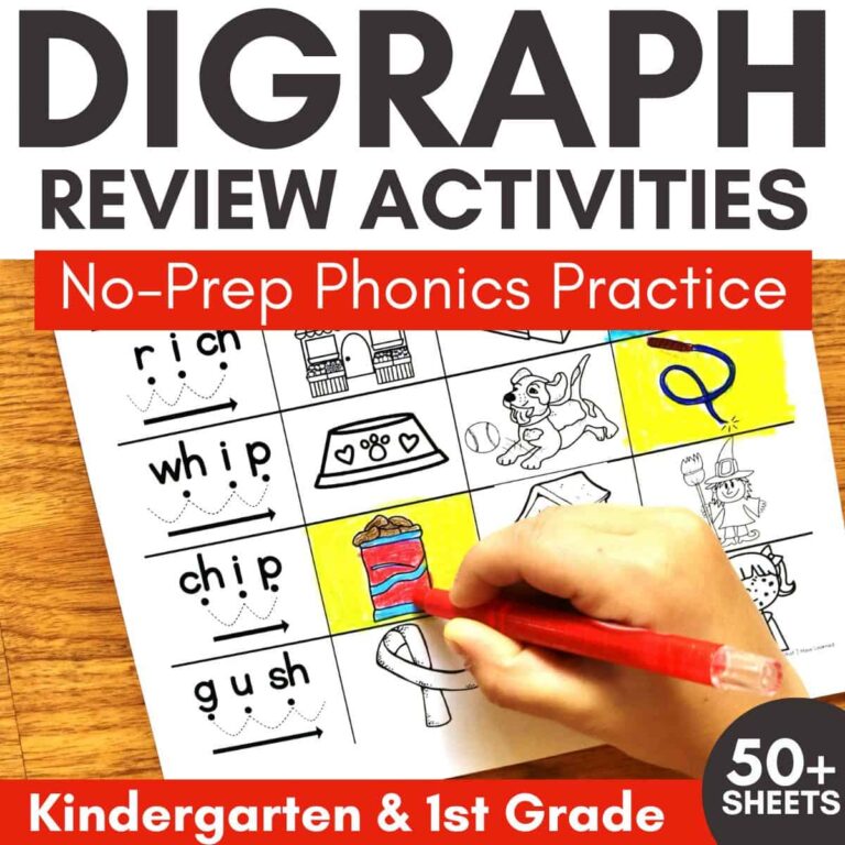 Mixed Digraphs Phonics Worksheets & Activities