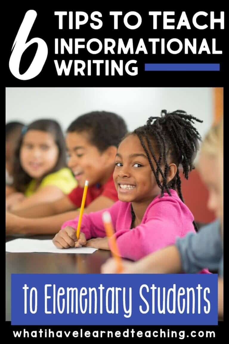 6 Tips to Teach Informational Writing to Elementary Students